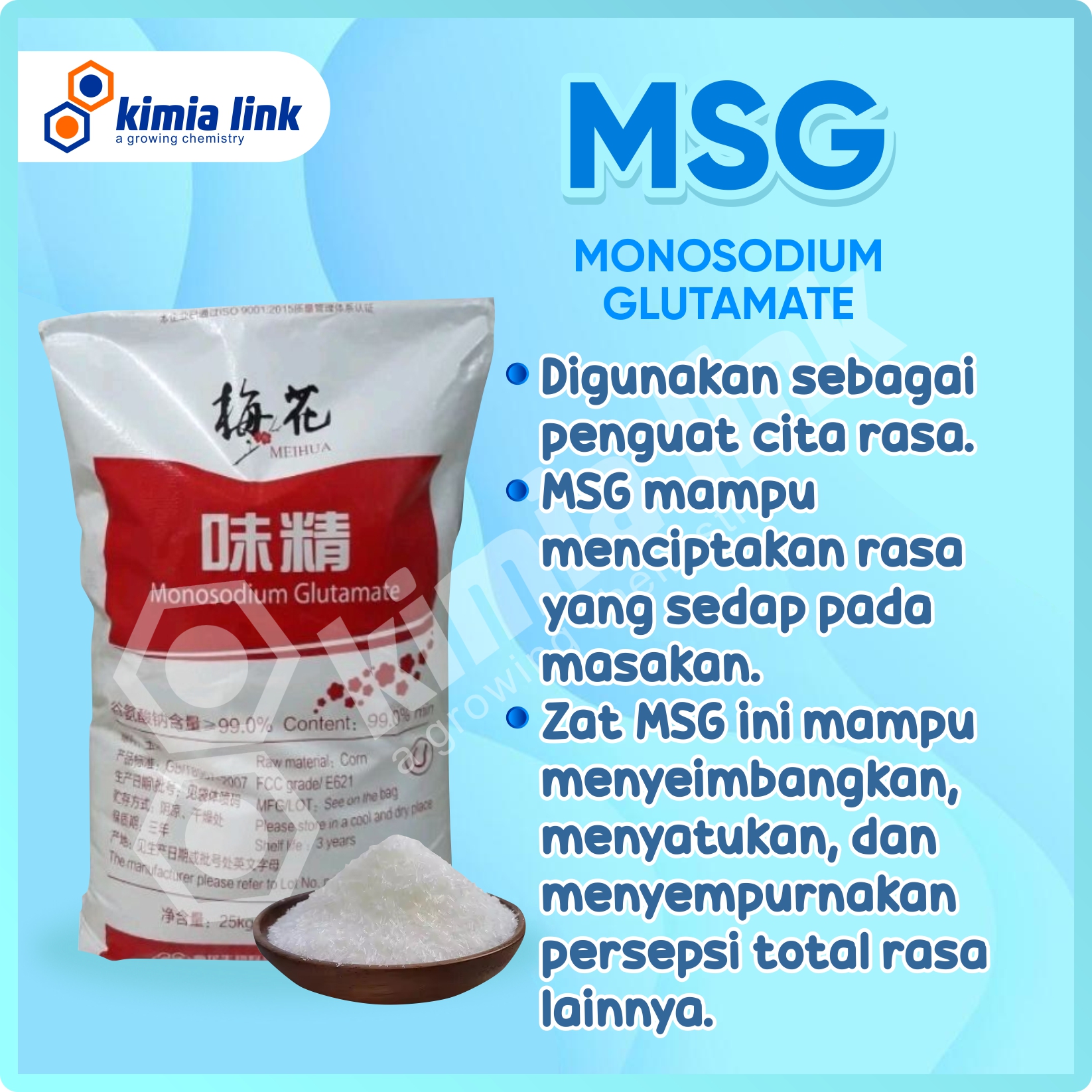 No MSG Chips MSG Monosodum L-Glutamate 99 Pure Ajnomoto E621 Flavour ...